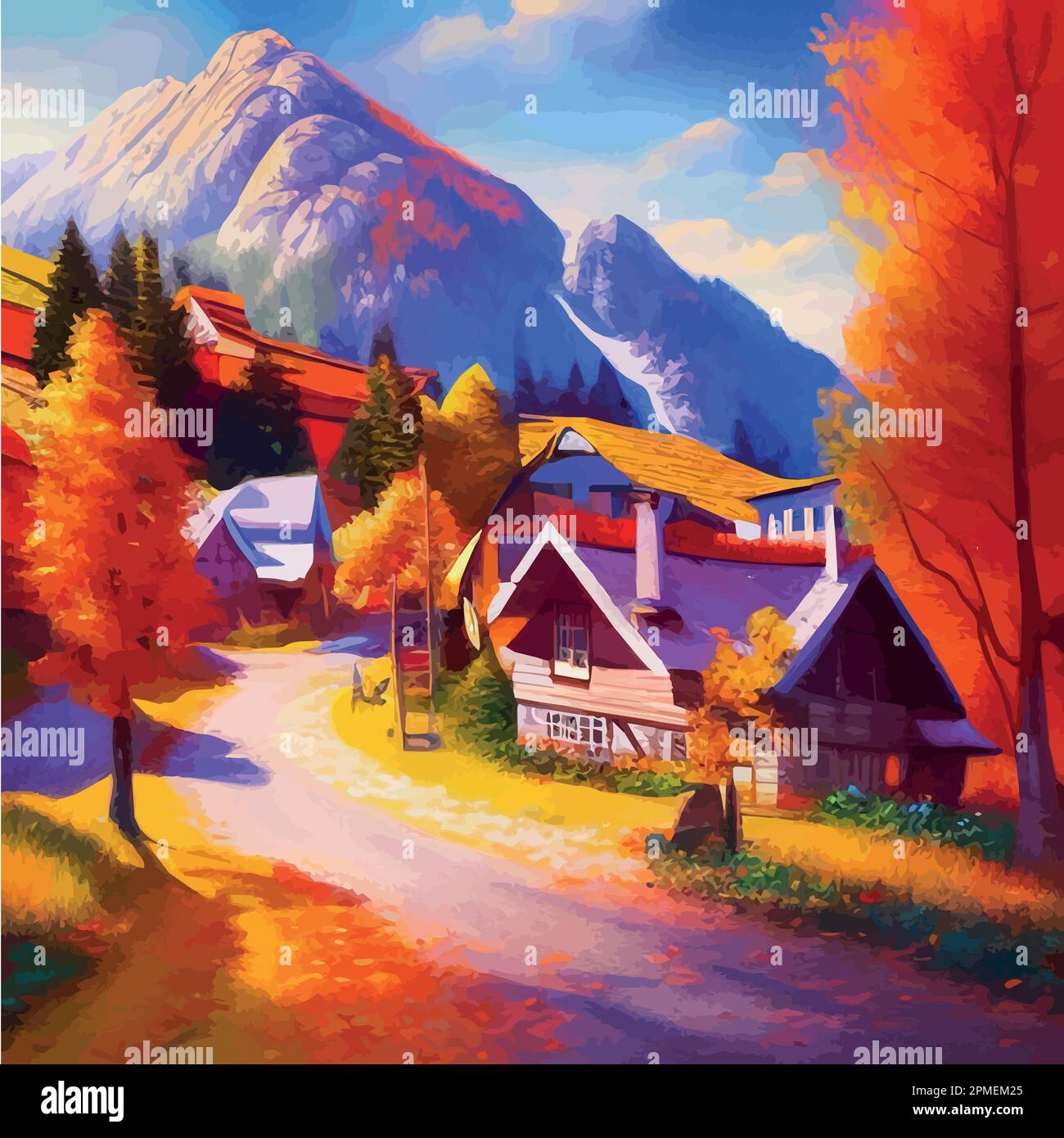 Swiss alp road Stock Vector Images - Alamy