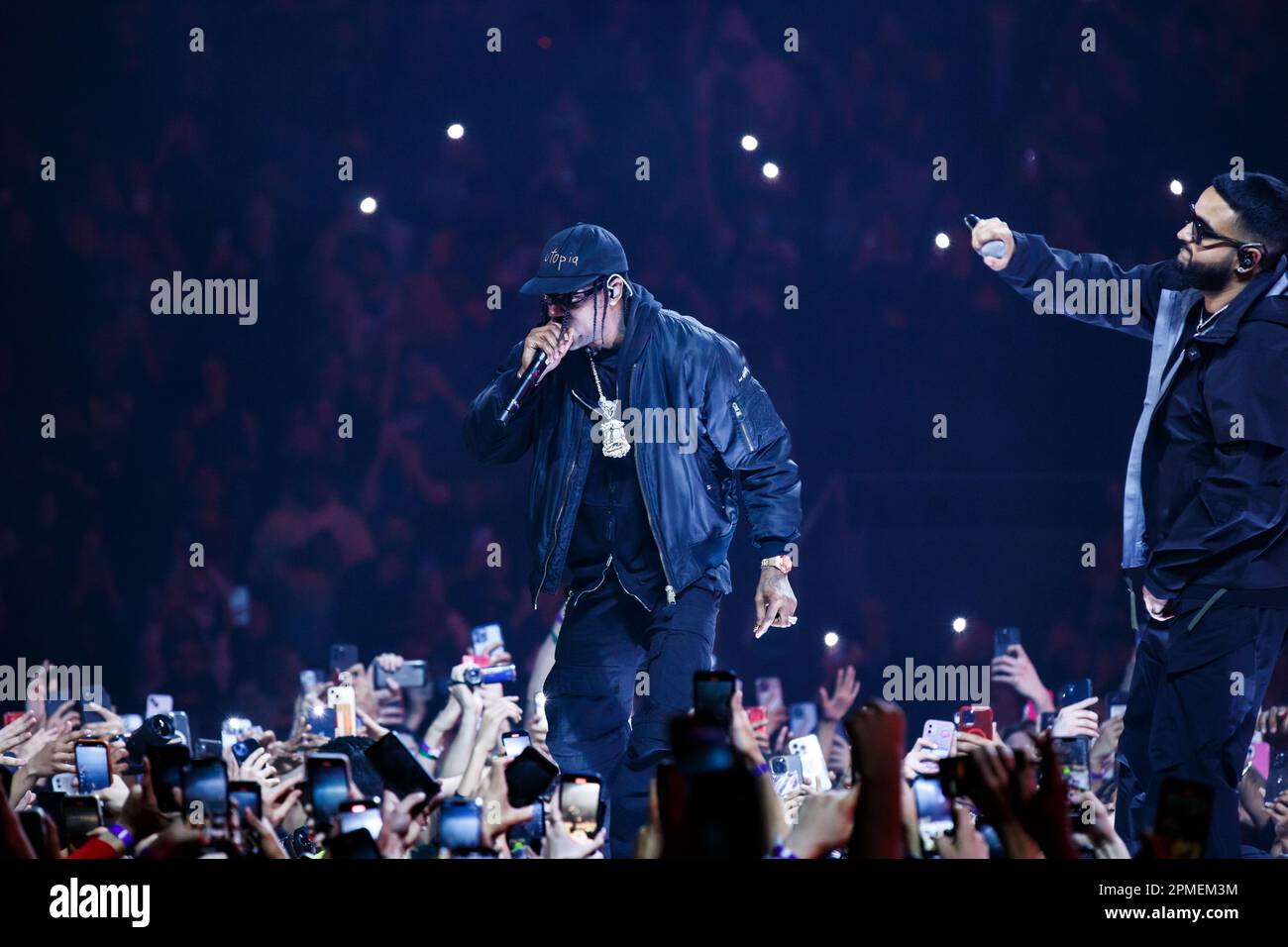 Travis Scott joins rapper NAV on stage during the Never Sleep Tour in ...