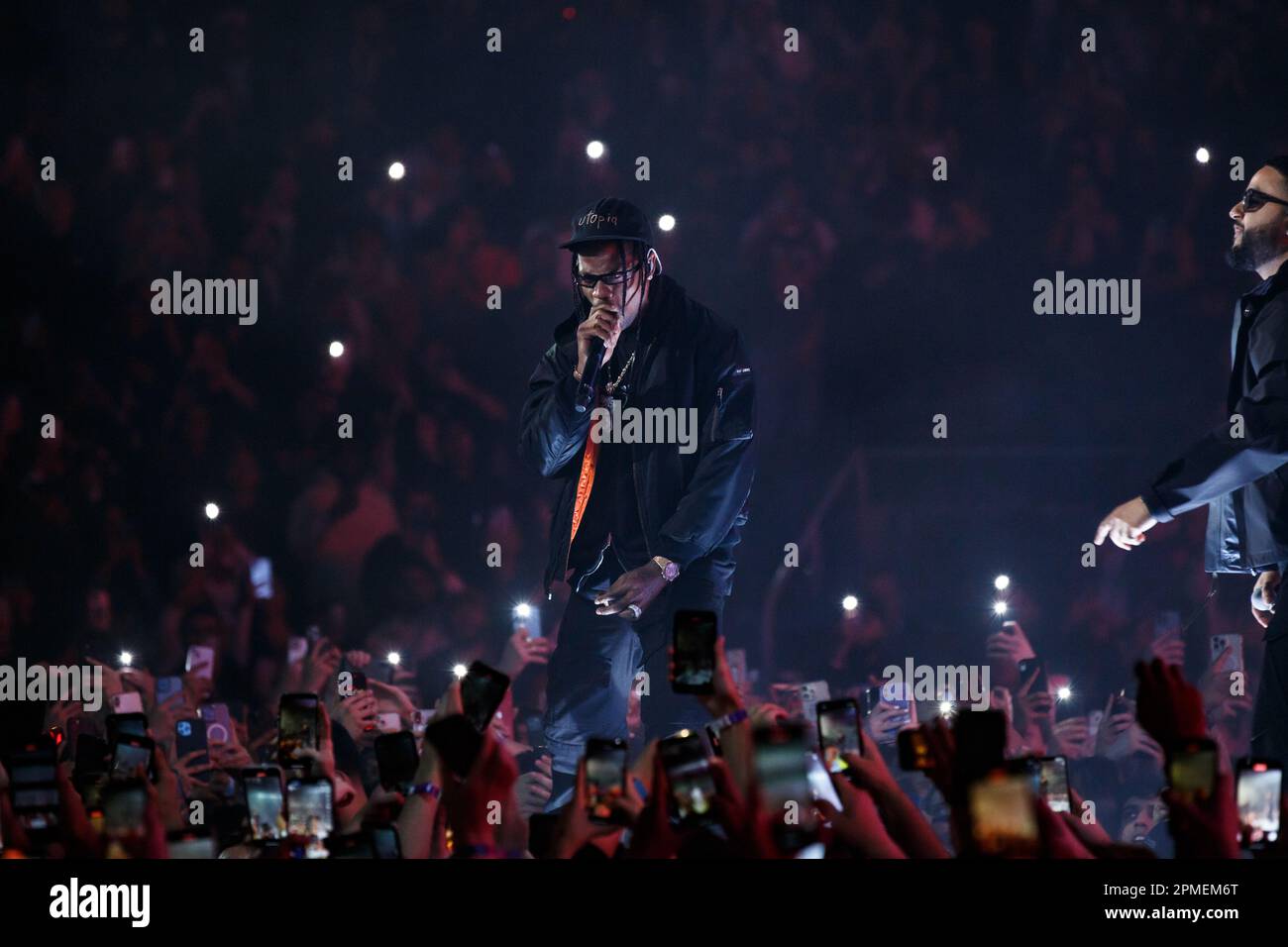 Travis Scott joins rapper NAV on stage during the Never Sleep Tour in ...