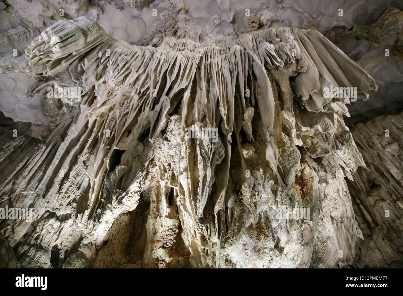 Vietnam, Halong Bay, Interior of the Sung Sot or “Surprise Cave” on Bo ...