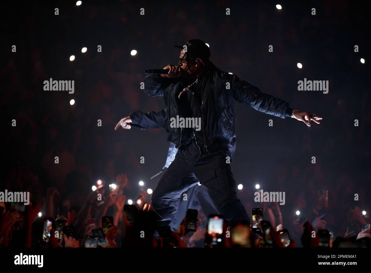 Travis Scott joins rapper NAV on stage during the Never Sleep Tour in ...