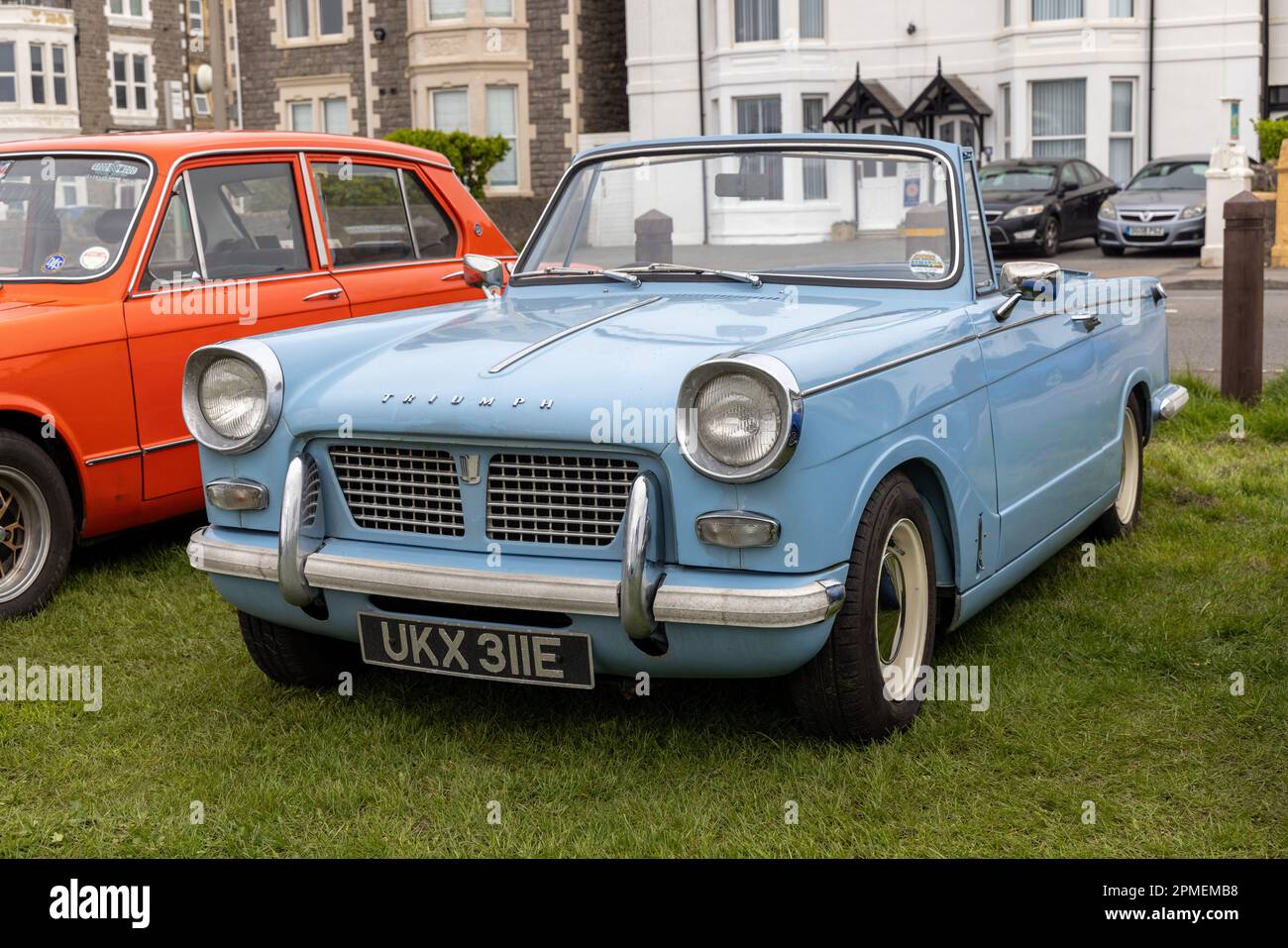 April 2023 - Classic blue Triumph Herald soft top, at the Pageant of ...