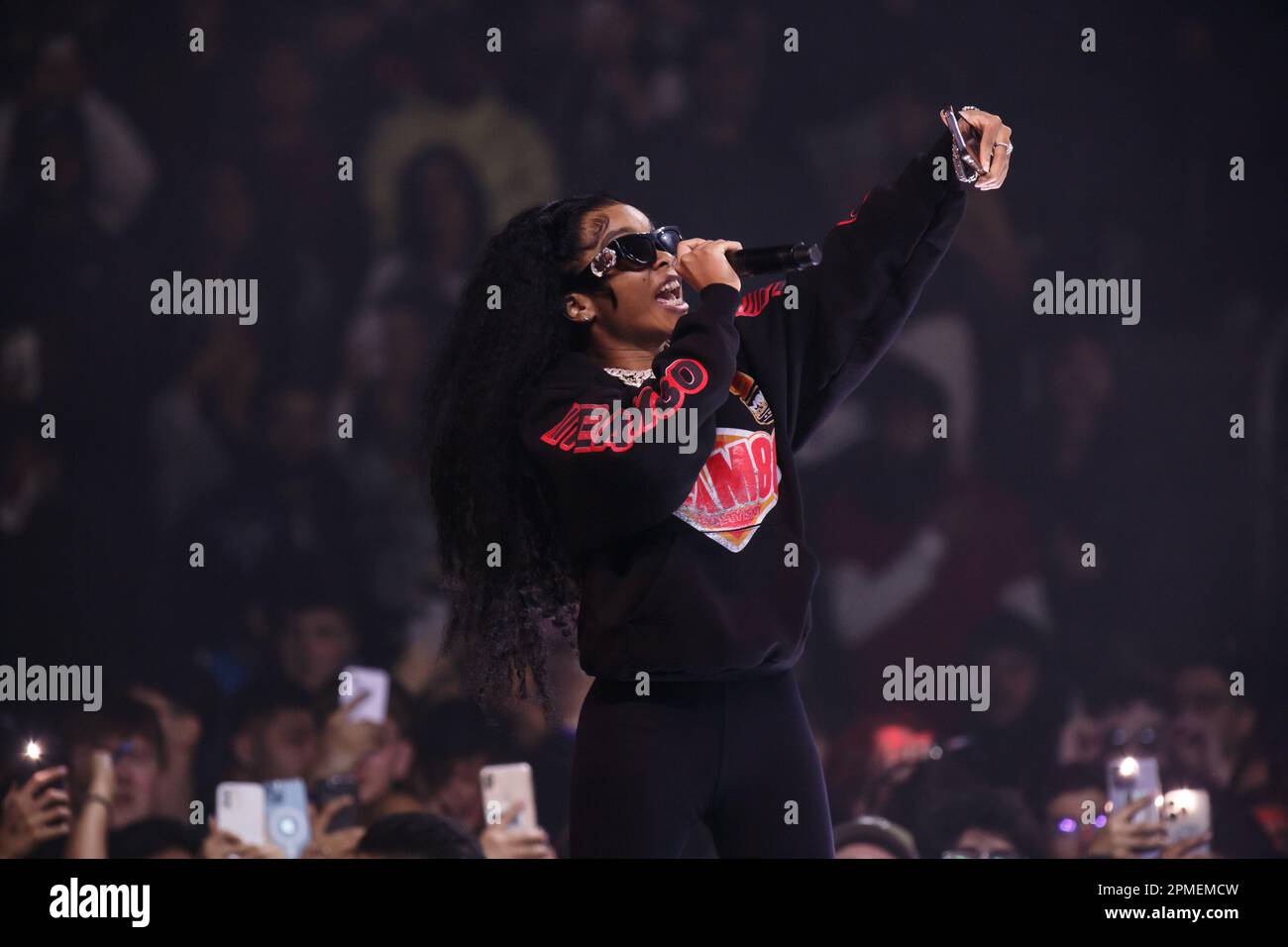 Rapper Lola Brooke performs on stage at Scotiabank Arena in Toronto ...