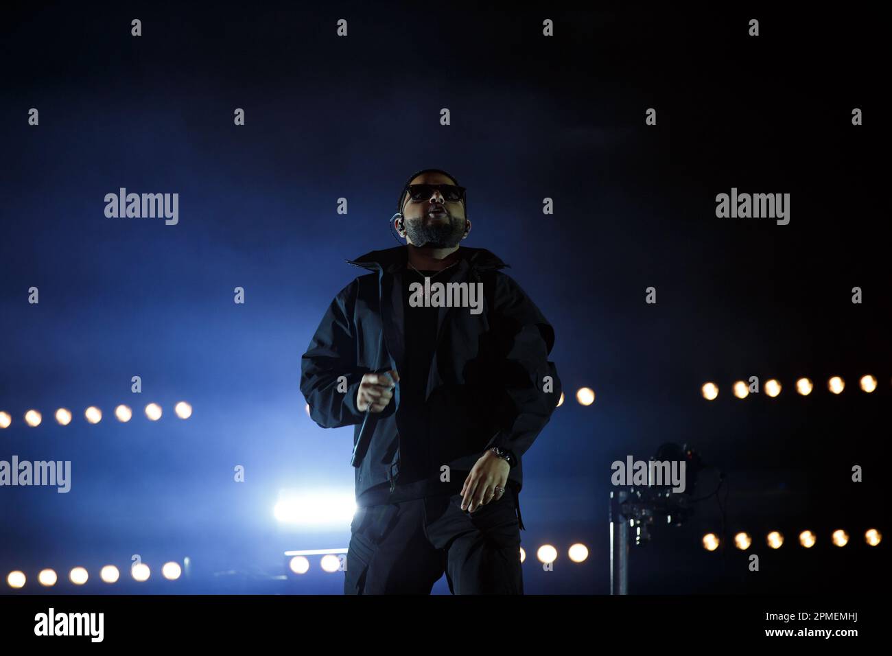 Toronto-born rapper NAV performing on stage at Scotiabank Arena in ...