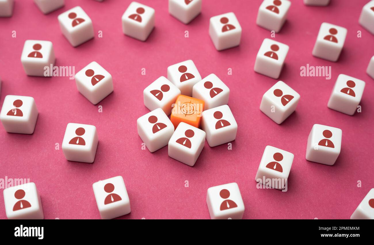 Gather around the target. Collaboration, recruitment of team members ...