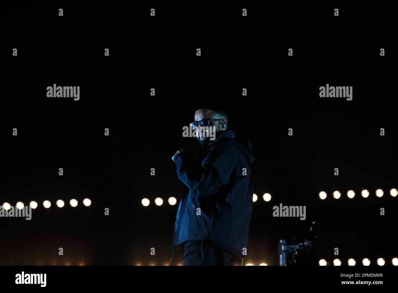 Toronto-born rapper NAV performing on stage at Scotiabank Arena in ...