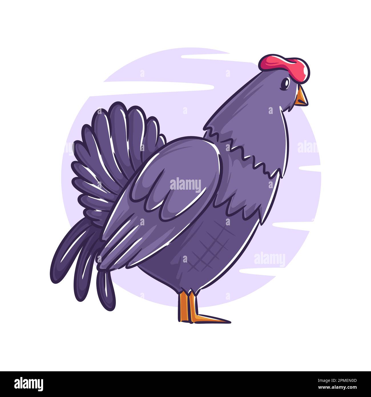 Vector hand drawn hen cartoon character Stock Vector Image & Art - Alamy