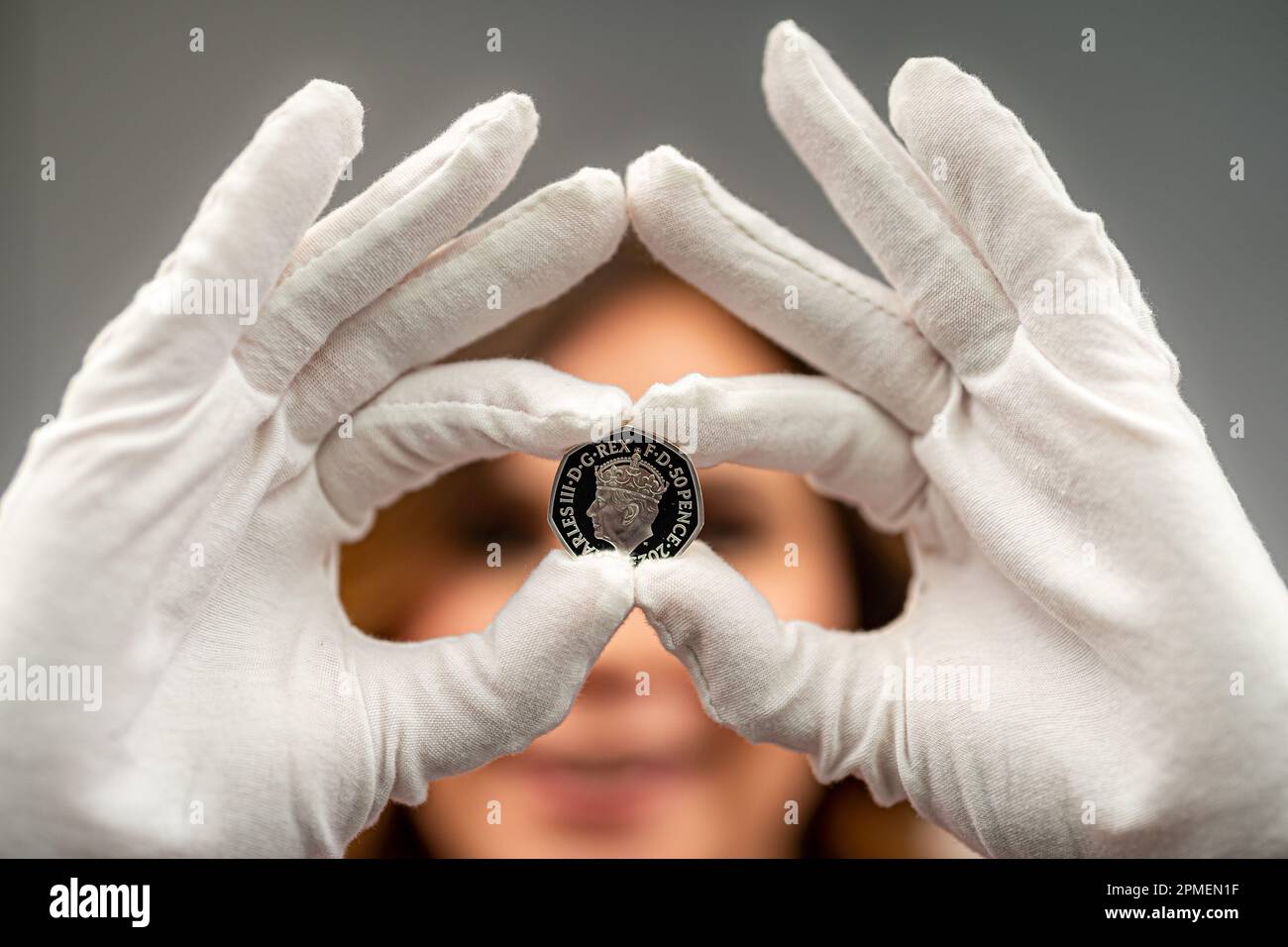 The new commemorative 50p coin, part of the Coronation coin collection ...