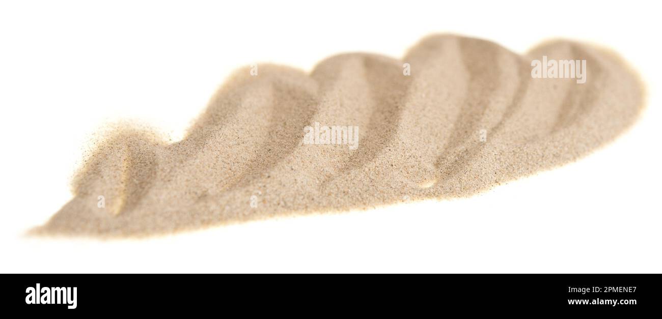 Sand isolated on white background Stock Photo - Alamy