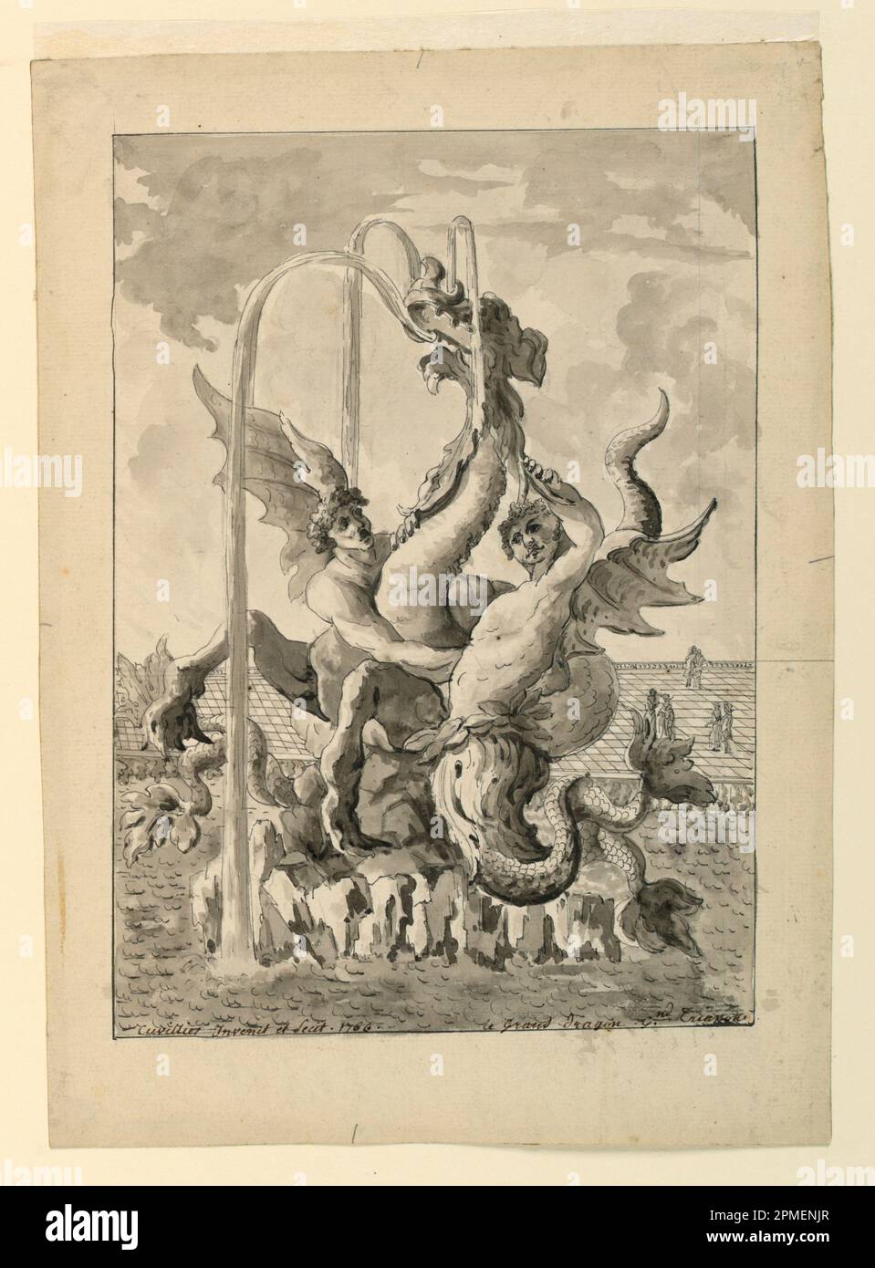 Drawing, Design for the Grand Trianon at Versailles; Attributed to ...