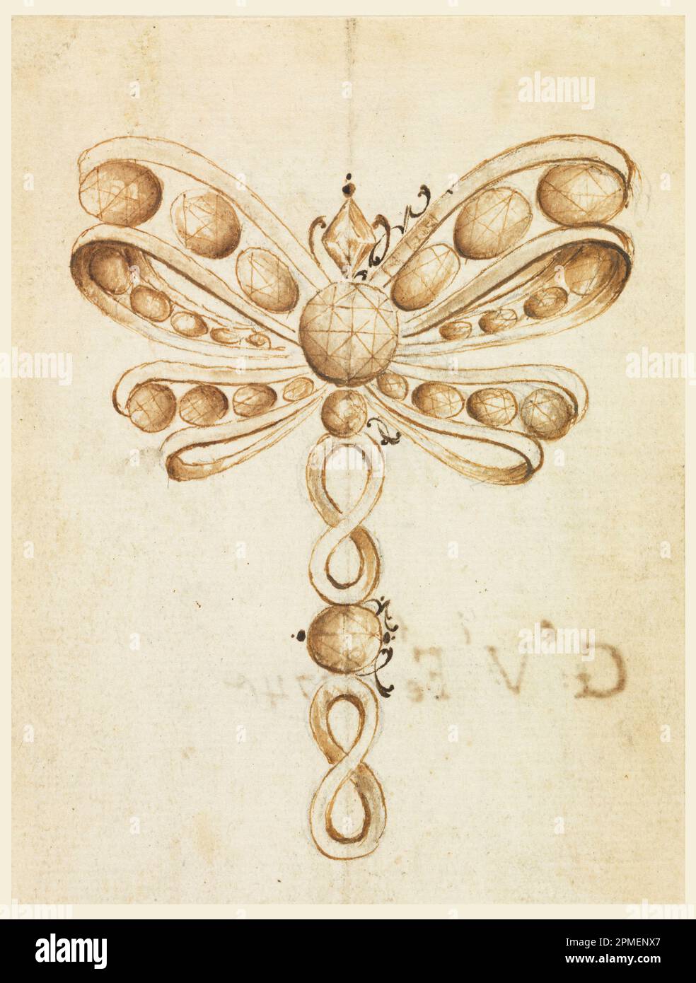 Drawing, Design for an Agraffe; Designed by Girolamo Venturi; Italy ...