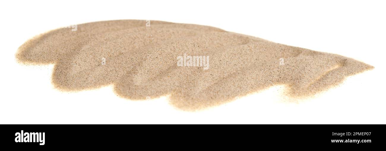 Sand isolated on white background Stock Photo - Alamy
