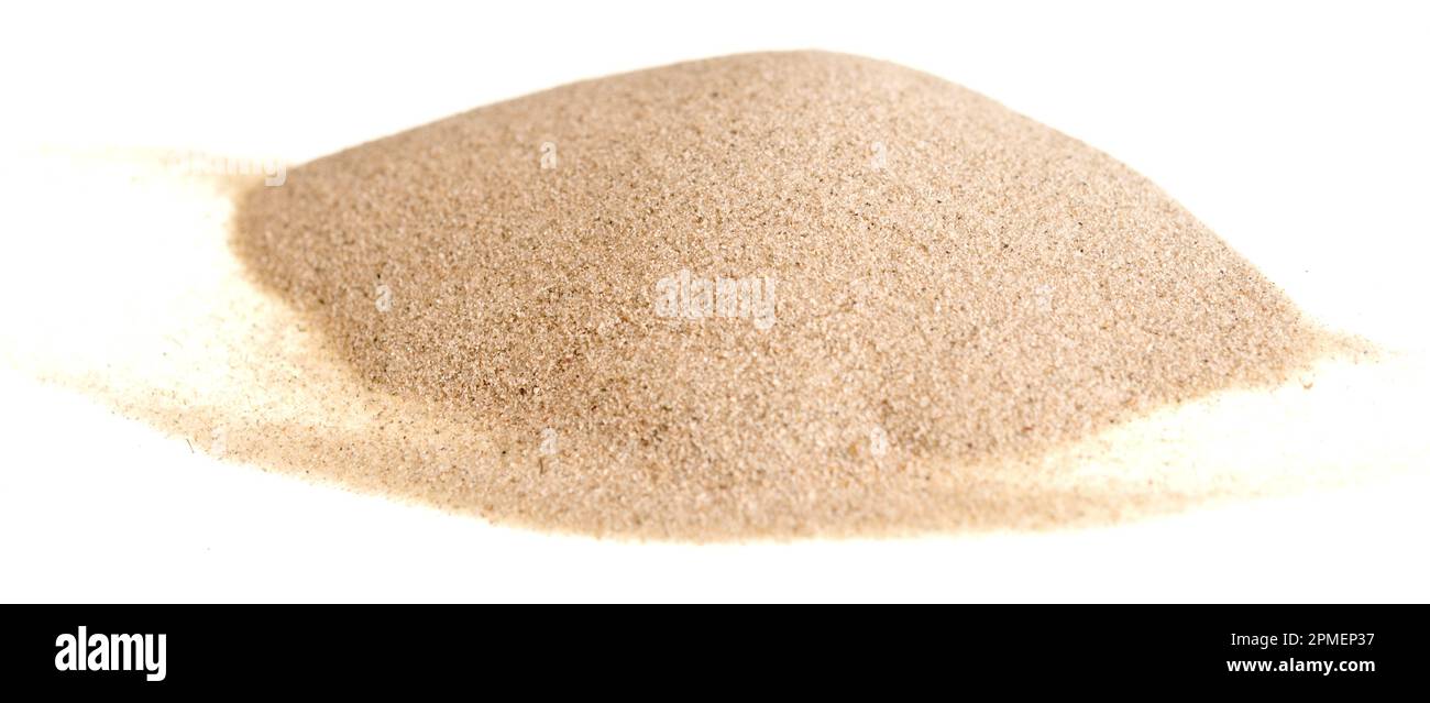 Sand isolated on white background Stock Photo - Alamy