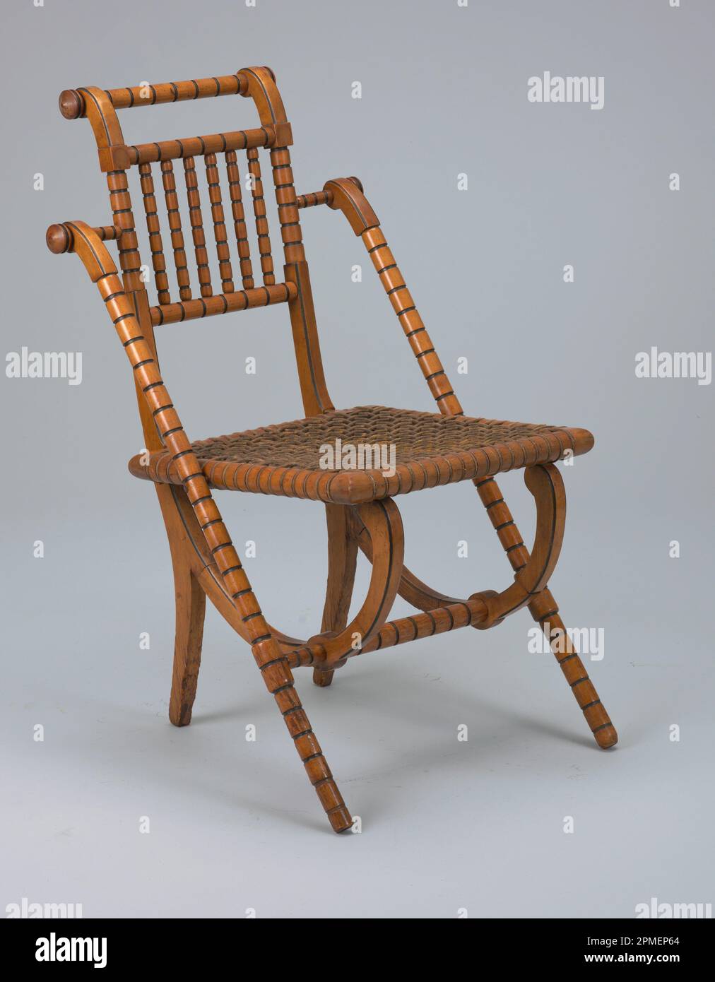 Chair (USA); Designed by George Jakob Hunzinger (1835 – 1898); maple ...