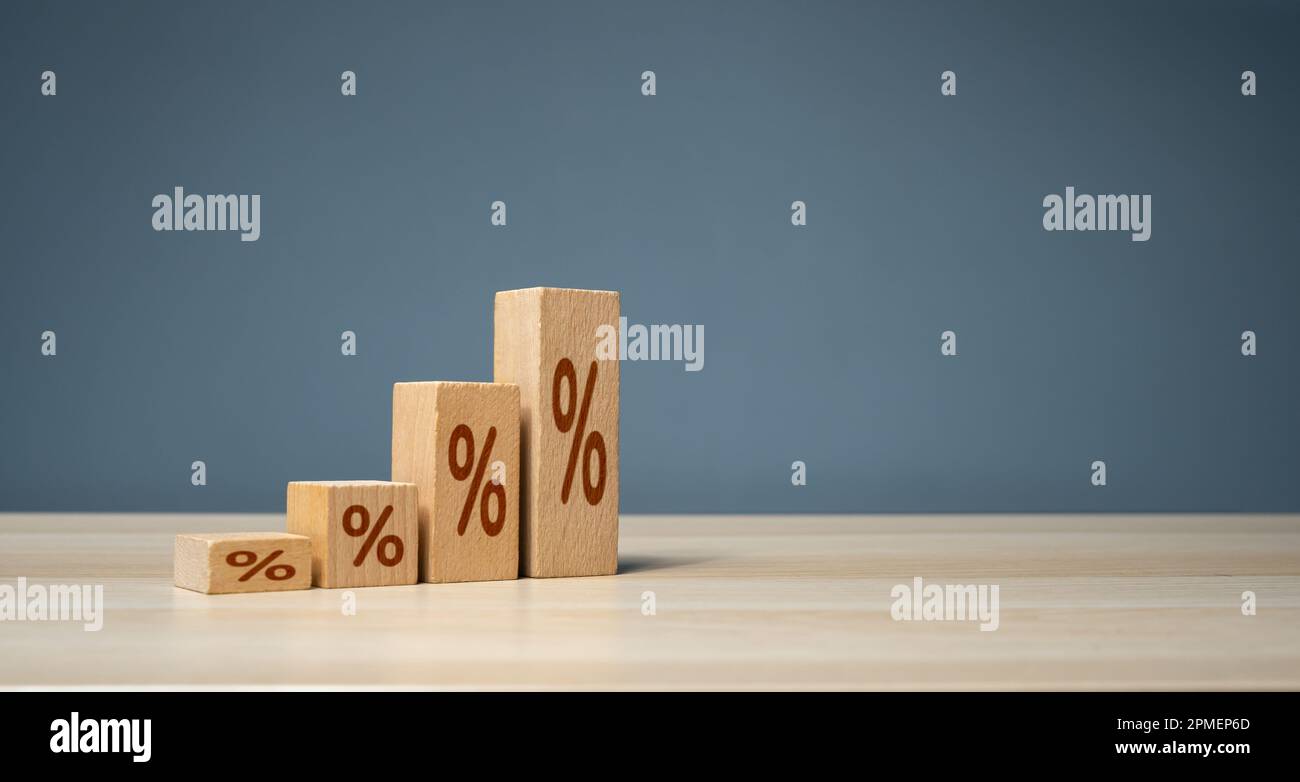 The upward trend in interest rates. Loans and mortgages. Sale discounts ...