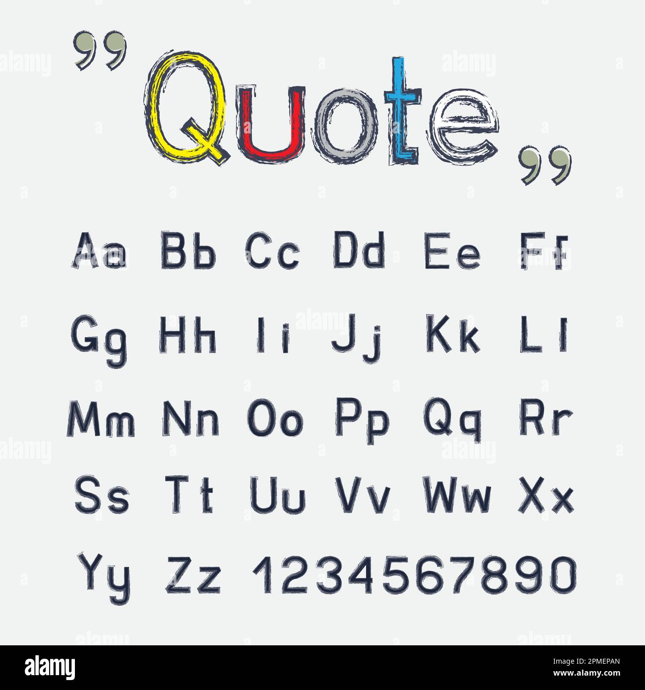 dirty font made from stroke and fill Stock Vector Image & Art - Alamy