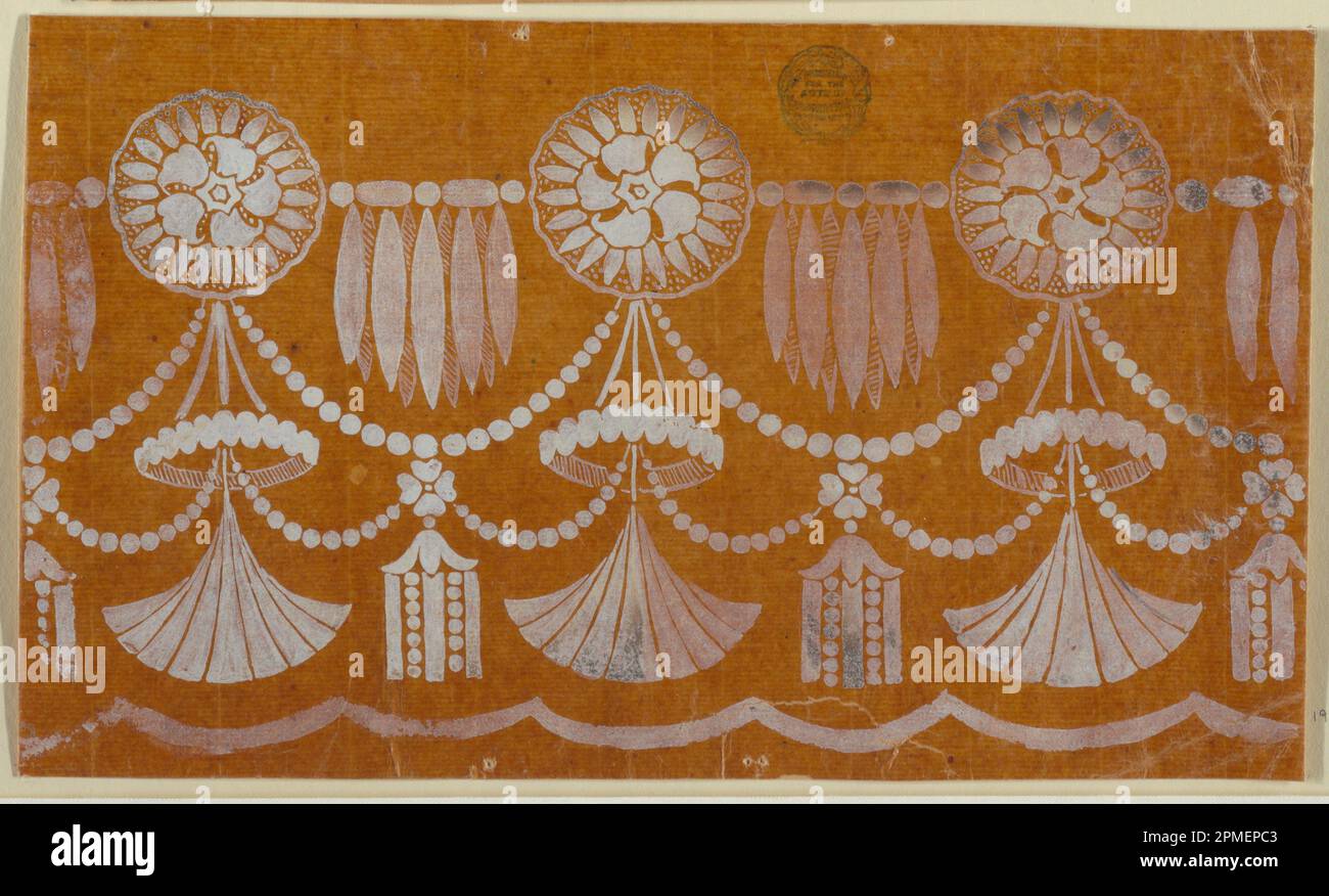 Drawing, Design for an Embroidered Horizontal Border of the "Fabrique ...