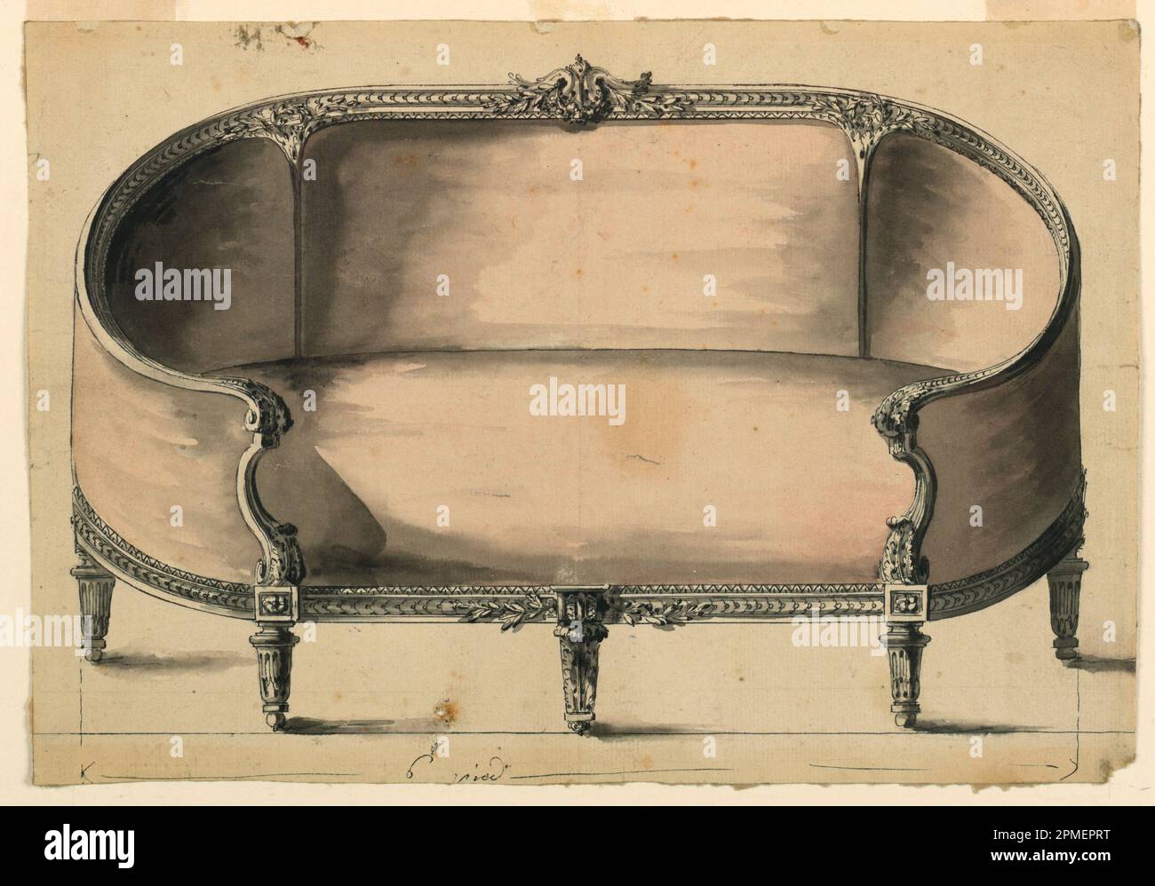 Drawing, Design for a Sofa; Made by Matthew Liard (English, ca. 1736 ...