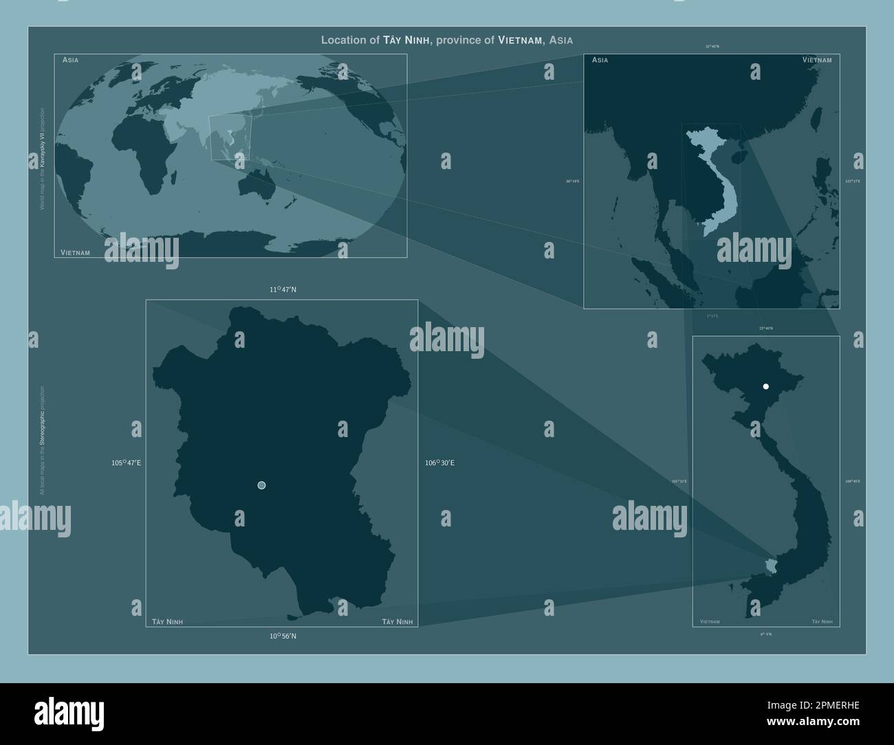 Tay Ninh, province of Vietnam. Diagram showing the location of the ...