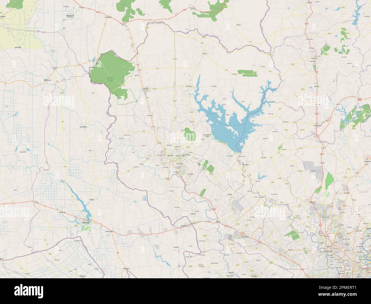 Tay Ninh, province of Vietnam. Open Street Map Stock Photo - Alamy