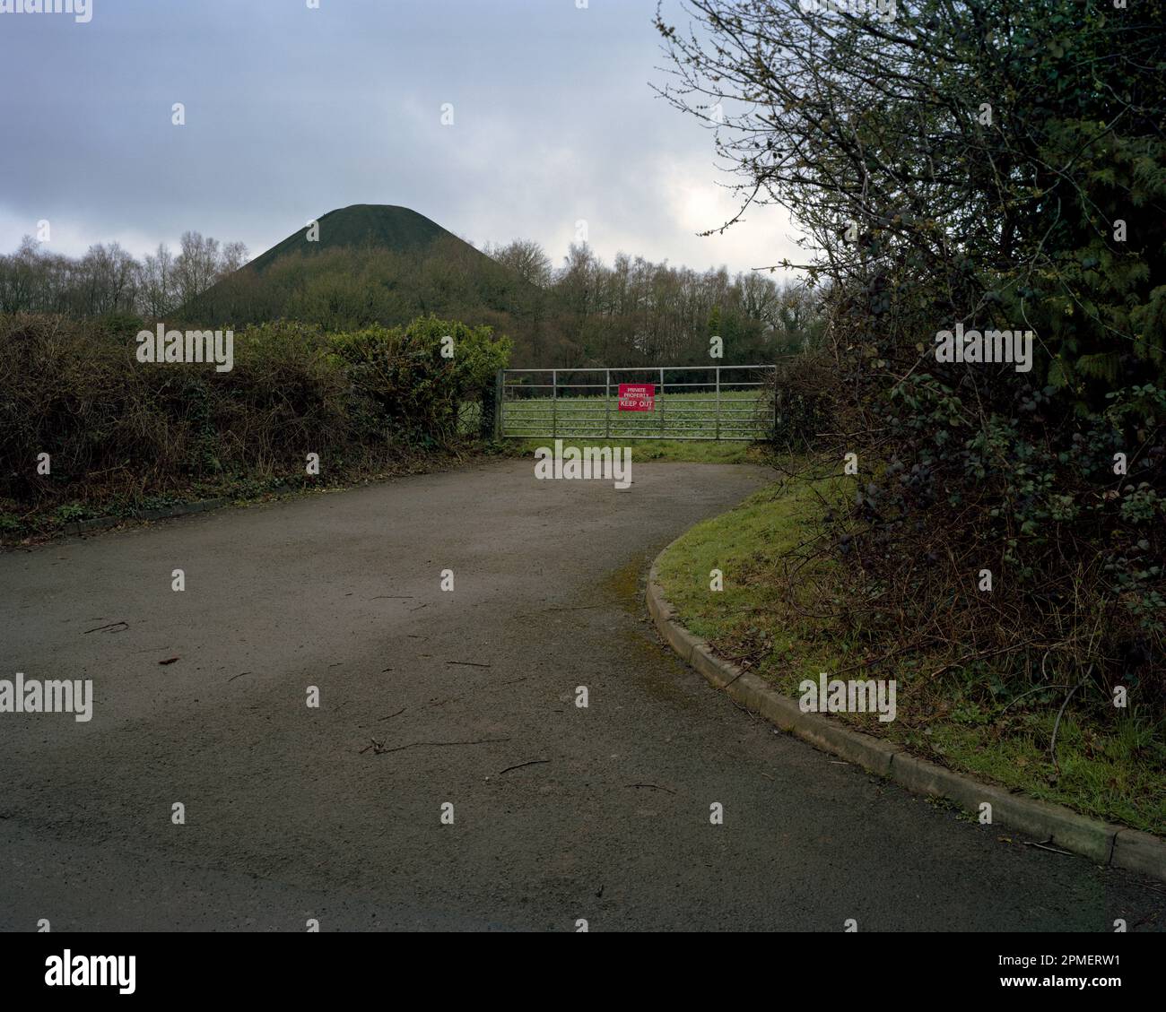 Old Mills Batch, Paulton, Somerset, UK. The coal spoil tip known ...