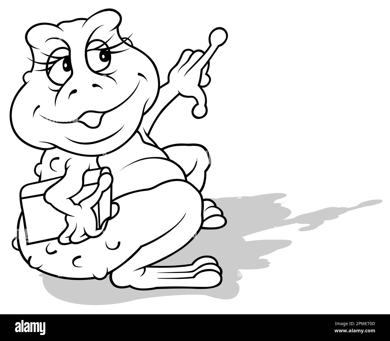 Vector frog in black Black and White Stock Photos & Images - Alamy