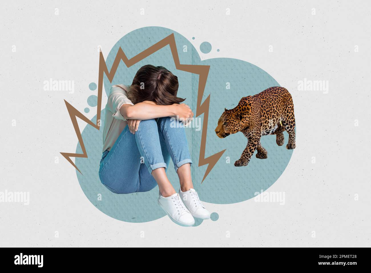 Poster banner collage of depressed lady crying feeling lonely no ...