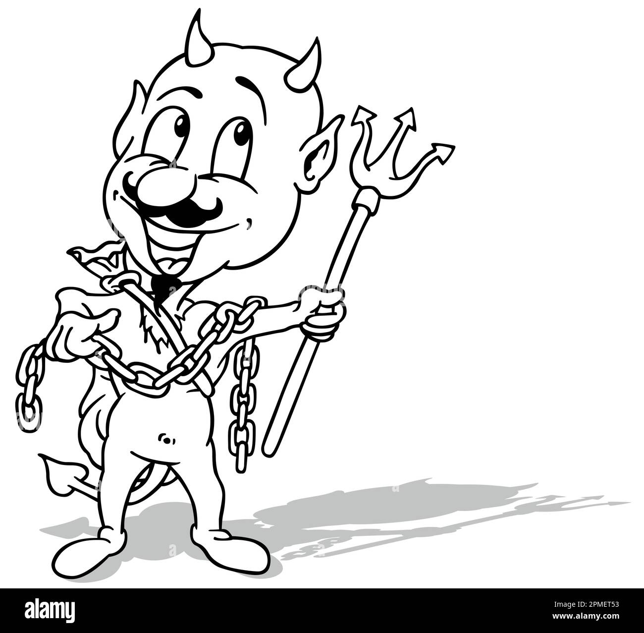 Devil trident vector vectors Black and White Stock Photos & Images - Alamy