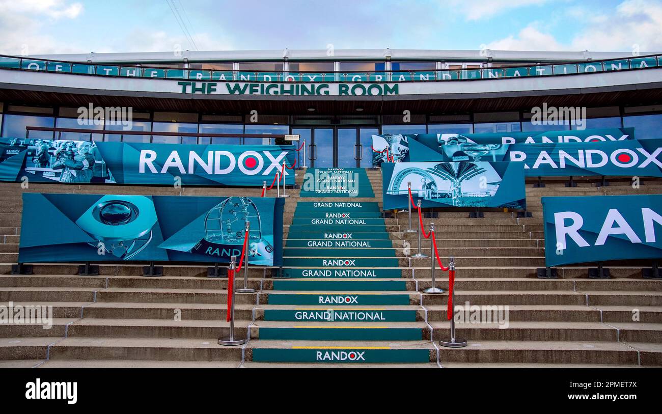 A view of the Weighing Room entrance during day one of the Randox Grand ...