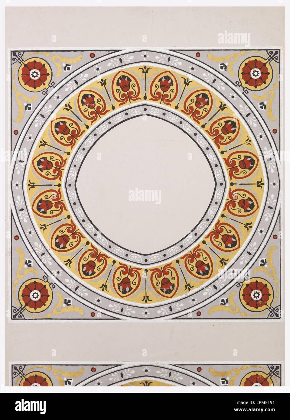 Ceiling Medallion (USA); machine-printed on machine made paper; 67 x 50 ...