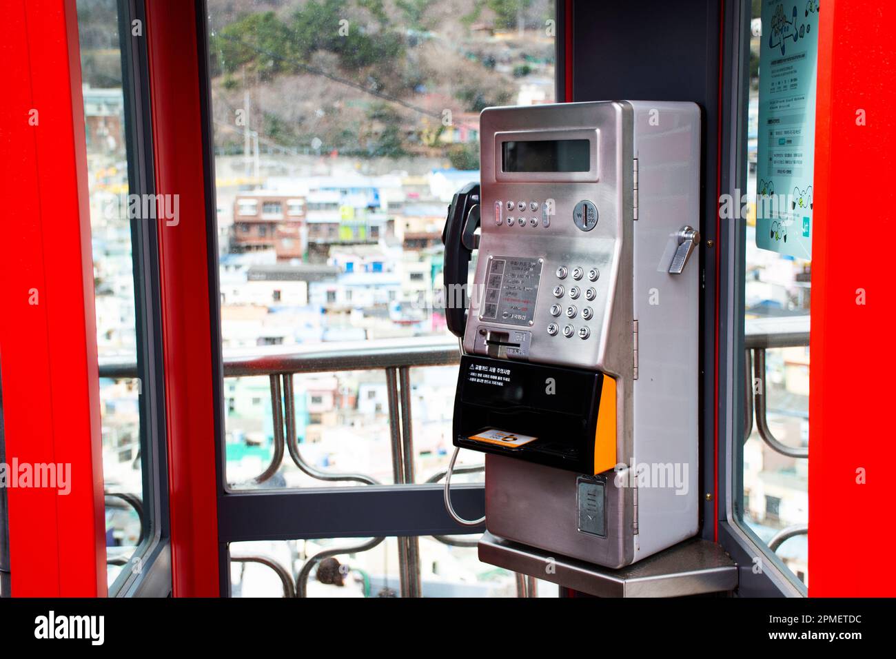 Old public telephone for local korean people travelers use service call ...