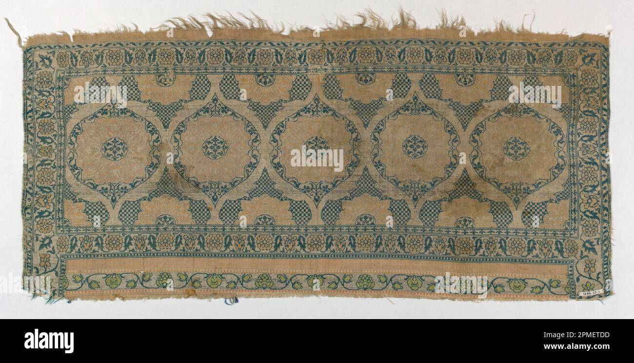 Fragment (India); silk, metallic thread Stock Photo - Alamy