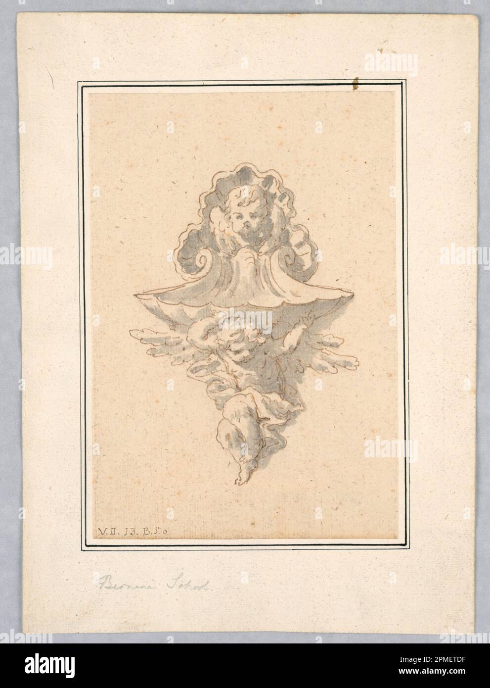 Drawing, Design for a Basin; School of Giovanni Lorenzo Bernini (1598 ...