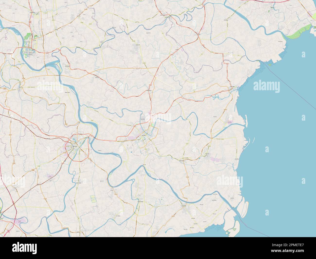 Thai Binh, province of Vietnam. Open Street Map Stock Photo - Alamy