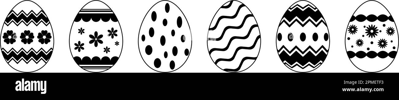 Border easter eggs Black and White Stock Photos & Images - Alamy