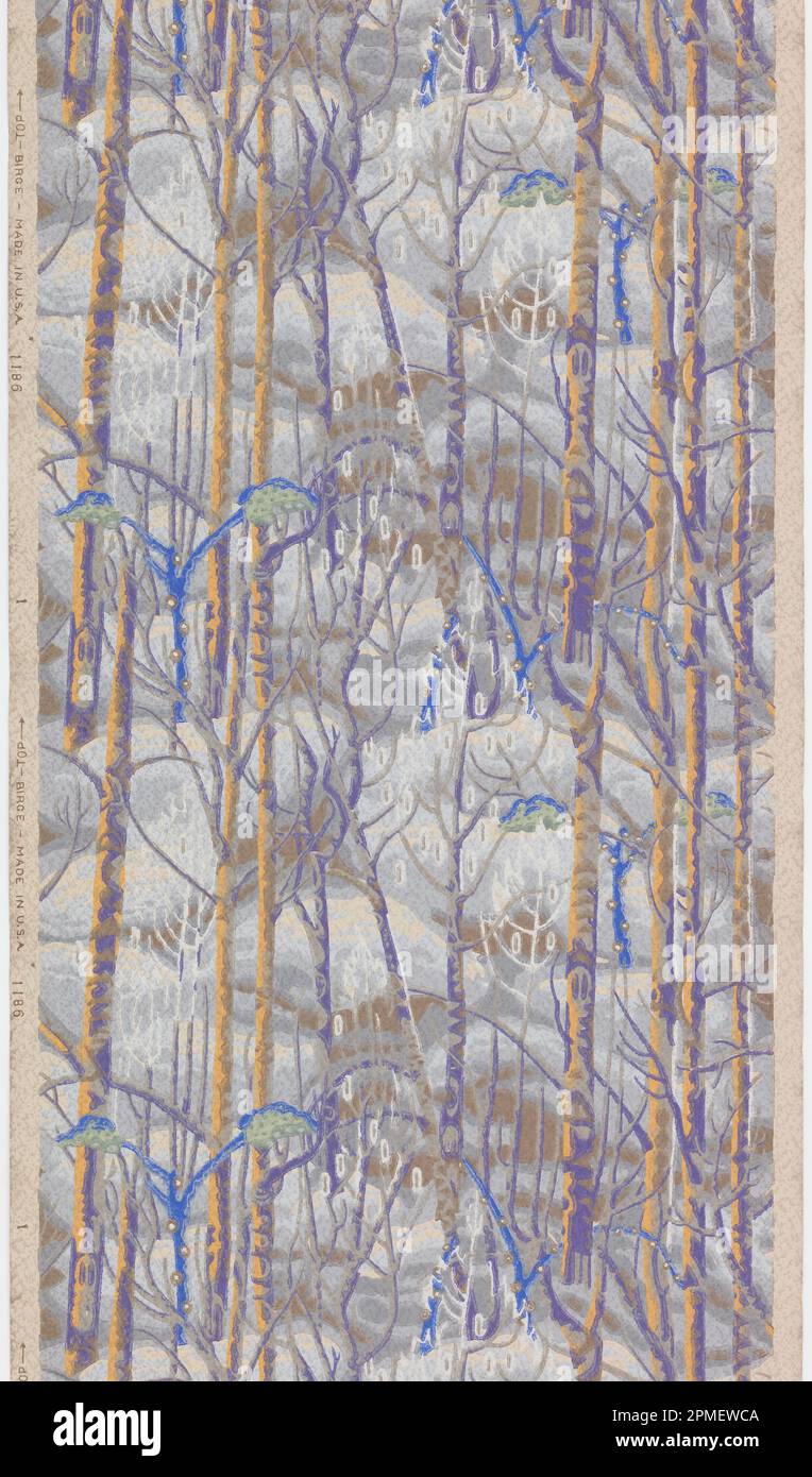 Sidewall, The Birches; Designed by Charles Burchfield (1893 – 1967 ...