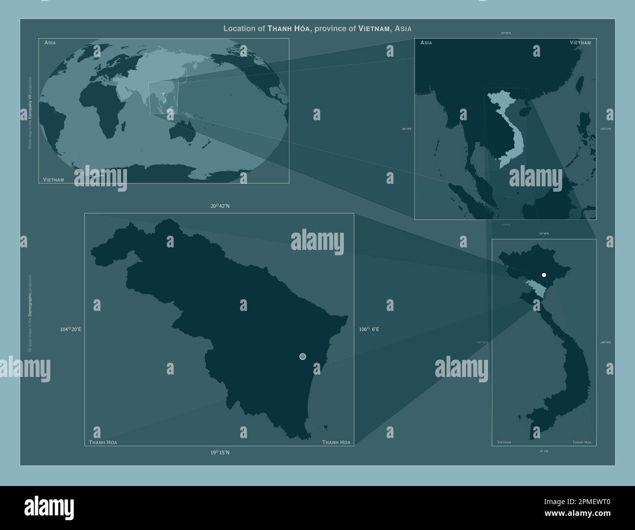 Thanh Hoa, province of Vietnam. Diagram showing the location of the ...