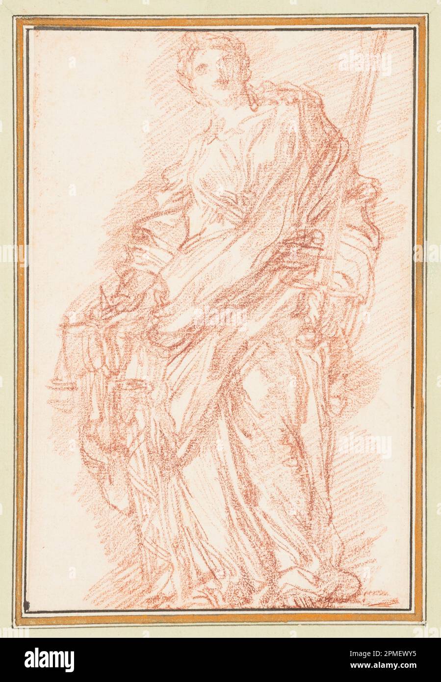 Drawing, Allegory of justice with sword and scales; Jean-Robert Ango ...