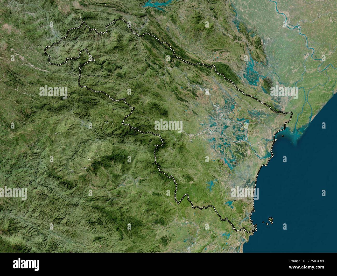 Thanh Hoa, province of Vietnam. High resolution satellite map Stock ...
