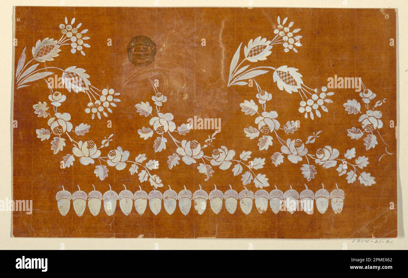 Drawing, Design for an Embroidered or Woven Horizontal Border of the ...