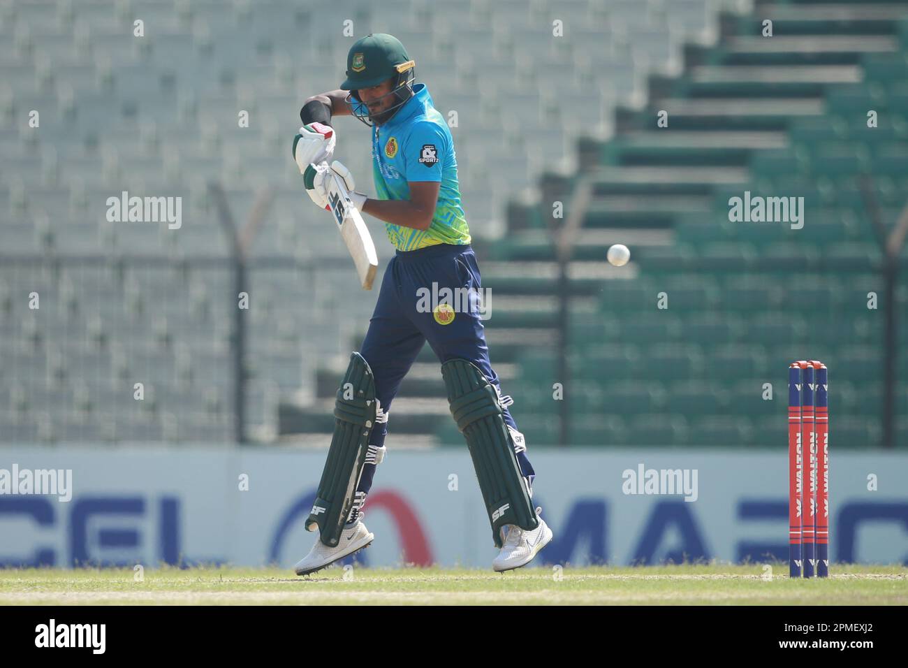 Abahani Ltd. Opener batter Sheikh Naim bats during the Dhaka Premier ...