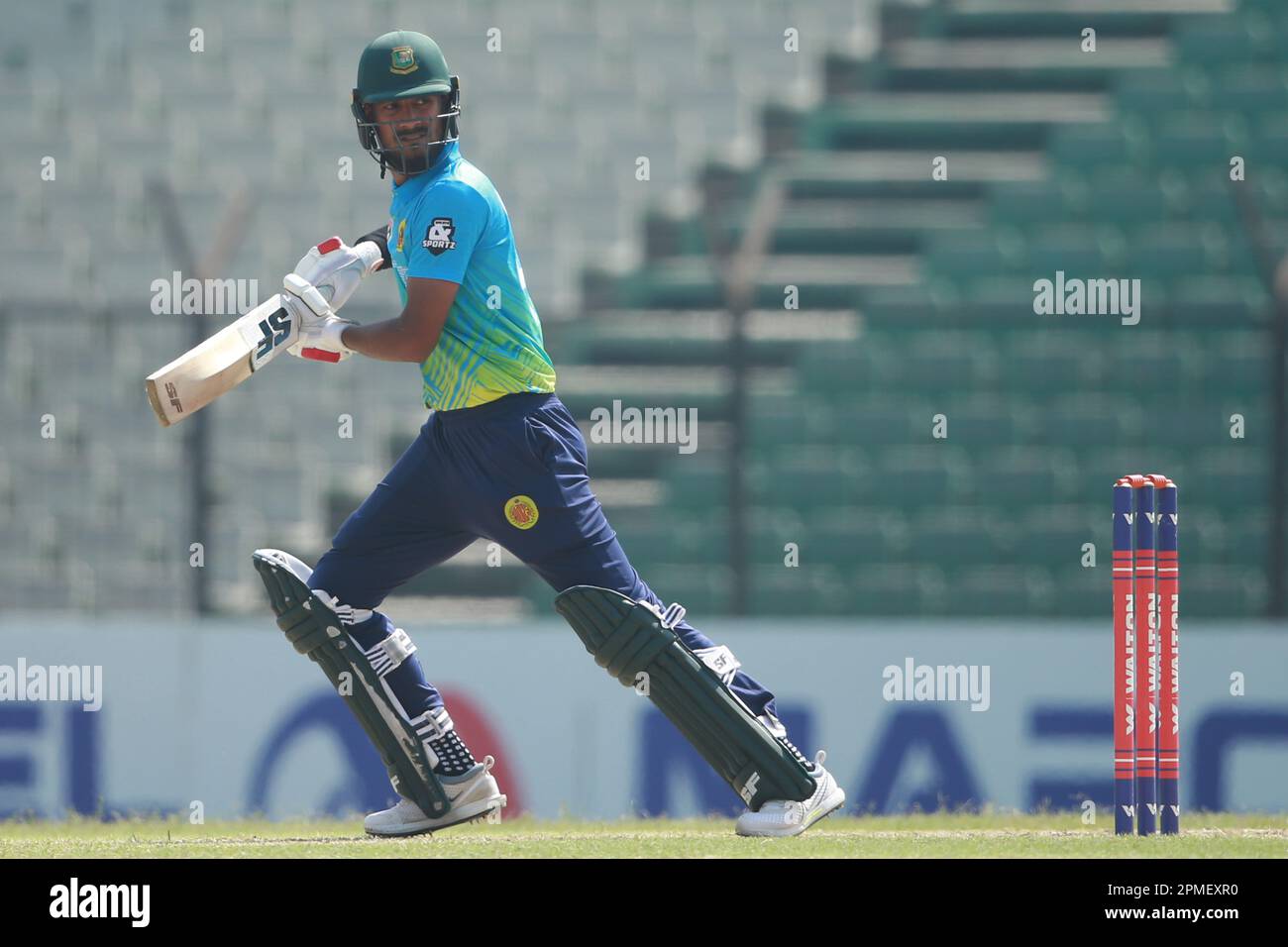 Abahani Ltd. Opener batter Sheikh Naim bats during the Dhaka Premier ...