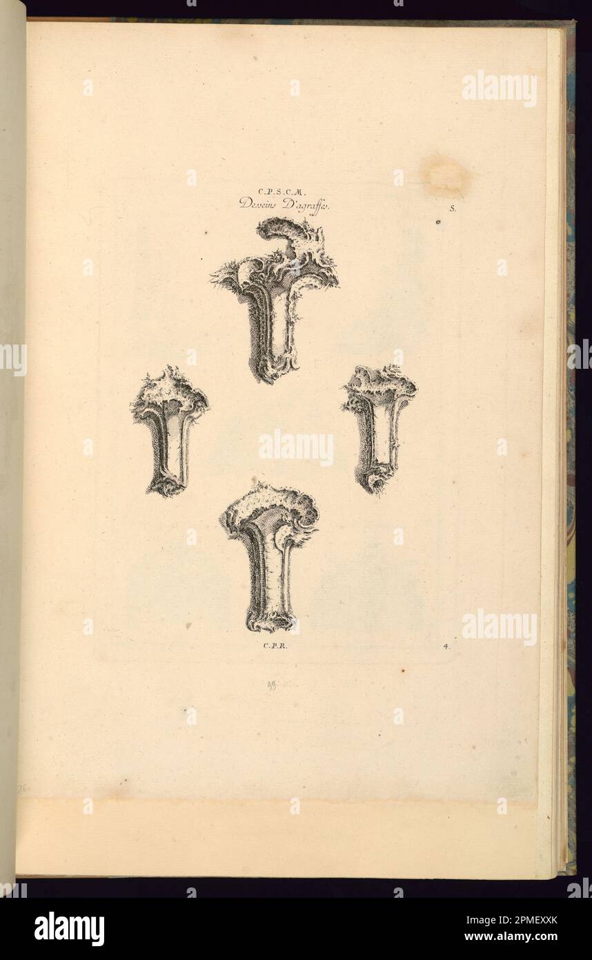 Print, Desseins D'Agraffes; Designed by François de Cuvilliés the Elder ...