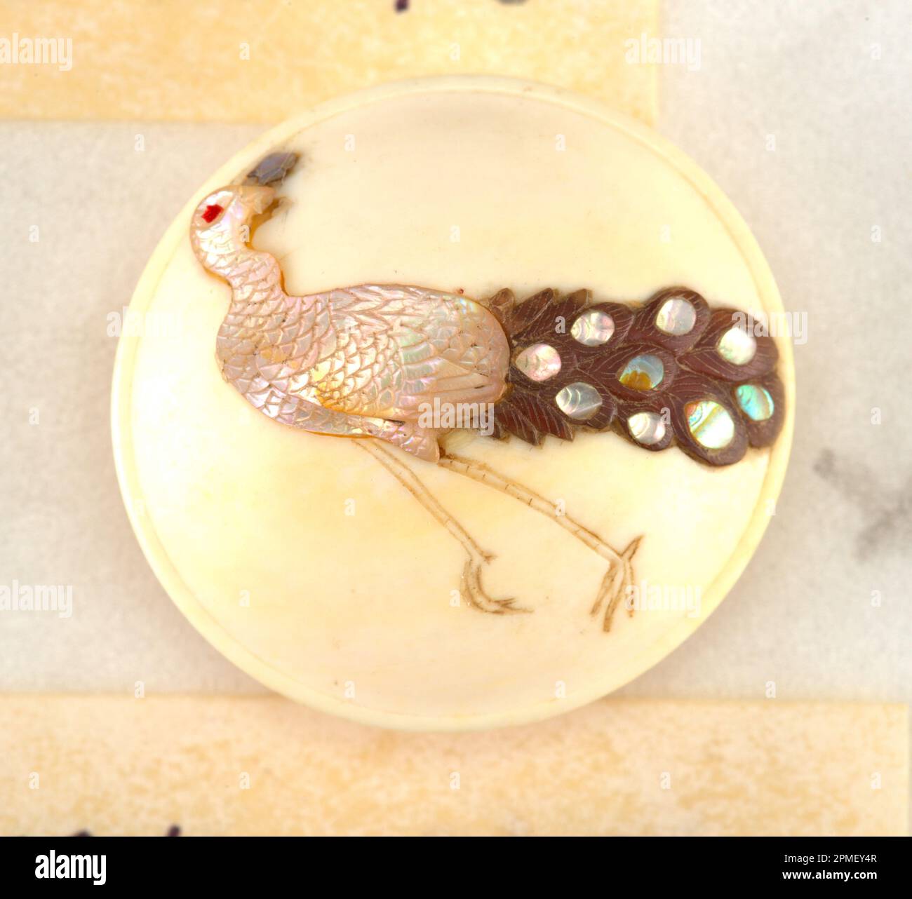 Button (Japan); ivory, mother-of-pearl Stock Photo - Alamy