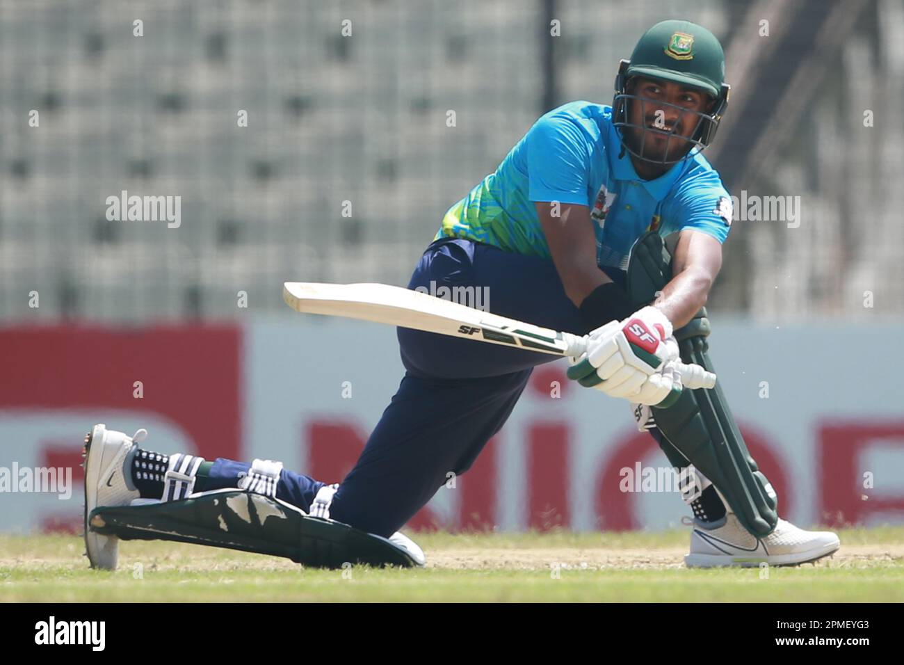 Abahani Ltd. Opener batter Sheikh Naim bats during the Dhaka Premier ...