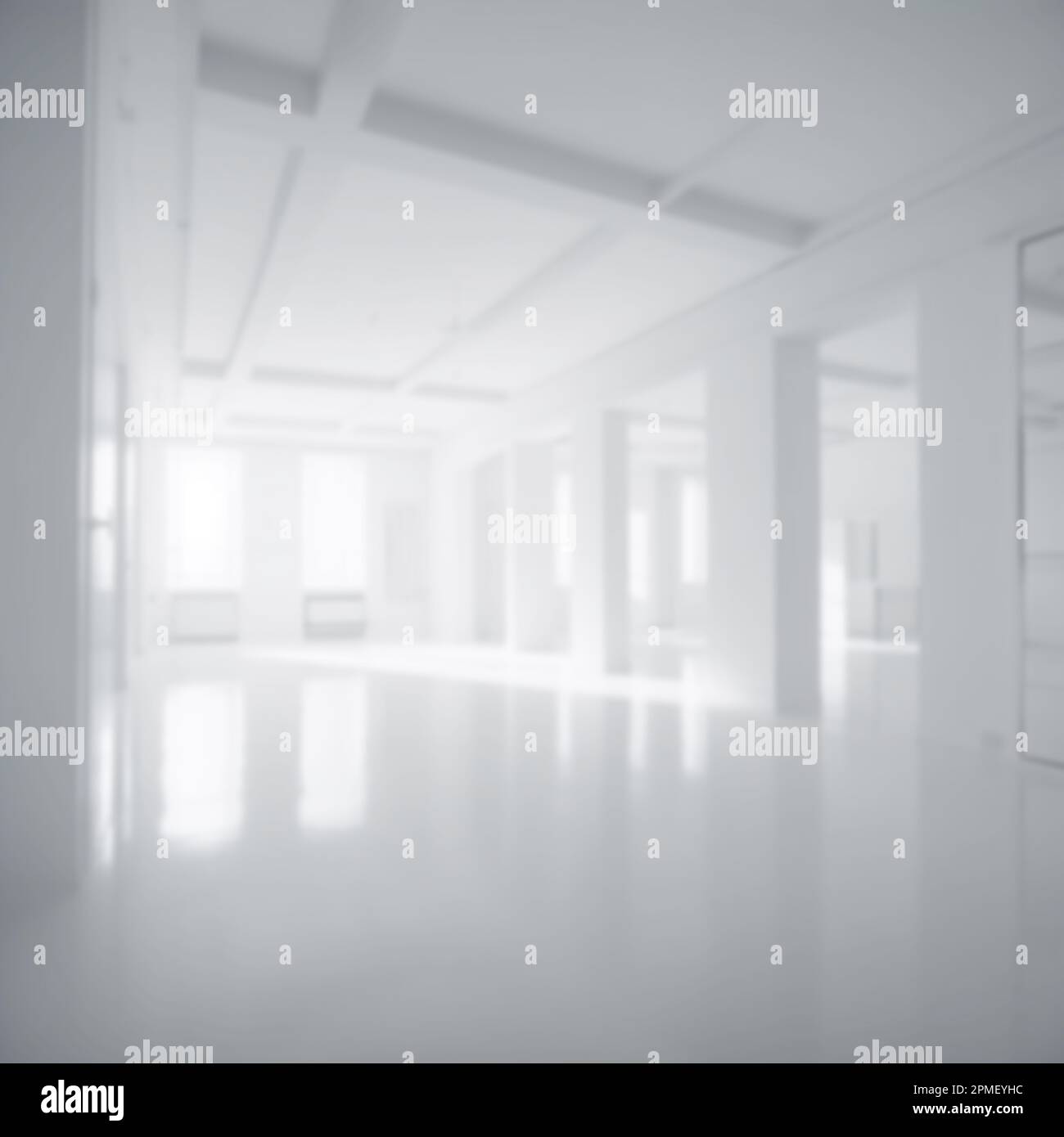Wide Blurred Empty Abstract Building Pathway Background From ...