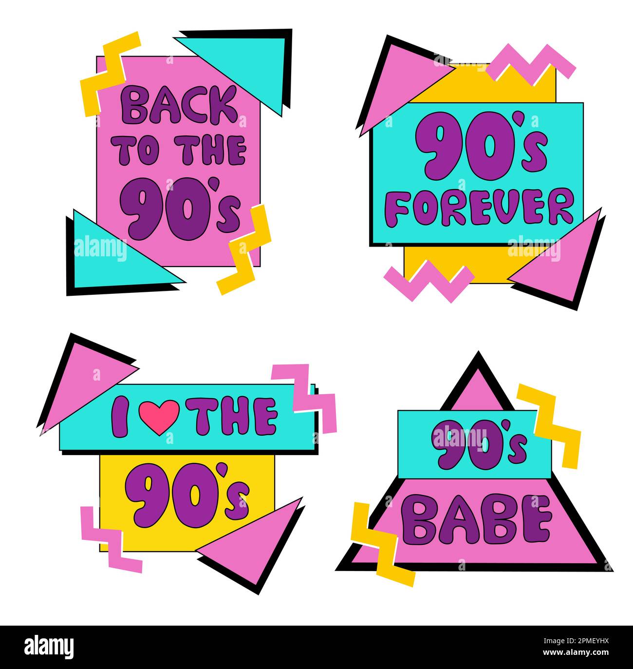 I love the 90s Stock Vector Images - Alamy