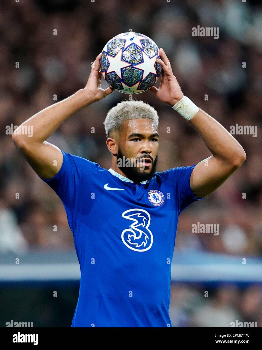 Madrid, Spain. 12/04/2023, Reece James of Chelsea FC during the UEFA ...