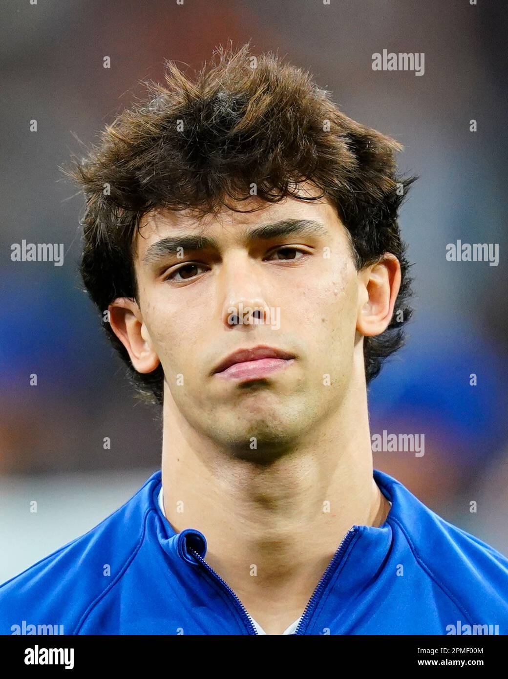 Madrid, Spain. 12/04/2023, Joao Felix of Chelsea FC during the UEFA ...