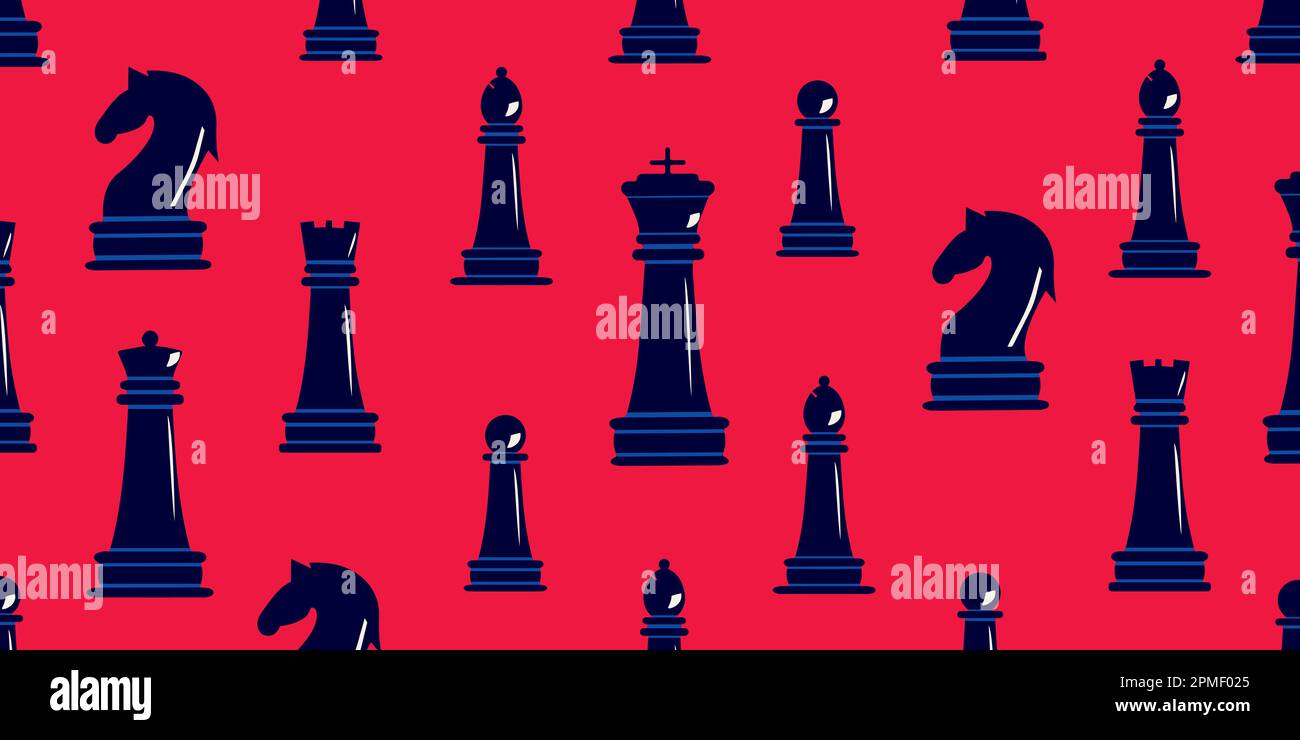 Set of chess pieces pattern in trendy style Stock Vector Image & Art ...